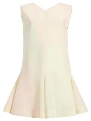 Khaite V-neck Sleeveless Mini Dress - Neutrals