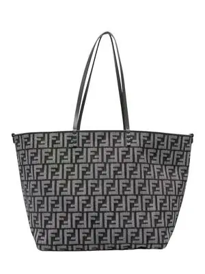 Fendi Large Roll Ff-jacquard Tote Bag - Blue