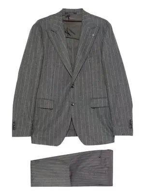 Tagliatore Striped Single-breasted Suit - Grey