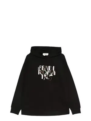 Fendi Logo-print Hoodie - Black
