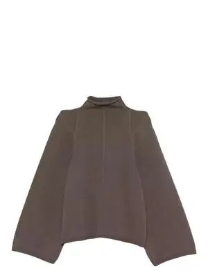 Rick Owens Funnel-neck Wool Sweater - Brown