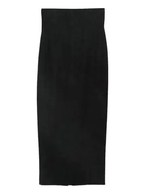 Alberta Ferretti Wool Pencil Skirt - Grey