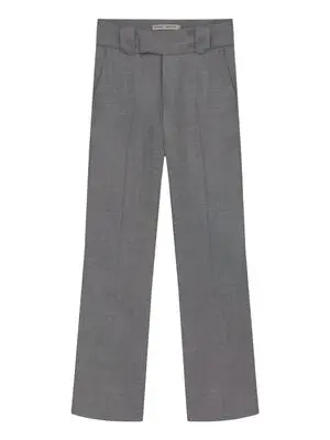 MISCI Wide-waistband Wool Trousers - Grey