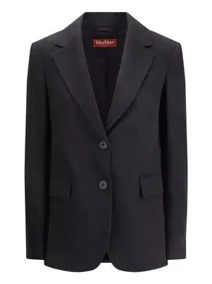 Max Mara Folgore Button-fastening Blazer - Black