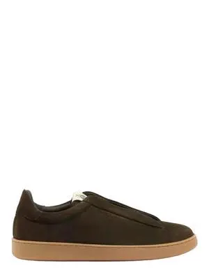 Bally Crest Suede Sneakers - Brown