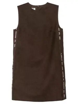 MOSCHINO Text-Print Virgin Wool Dress