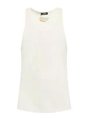 Dsquared2 Cotton Tank Top - Neutrals