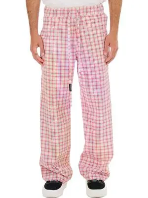 NAHMIAS Summerland Plaid Trousers - Neutrals
