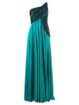 GEORGES MAK Ivana One-shoulder Gown - Blue
