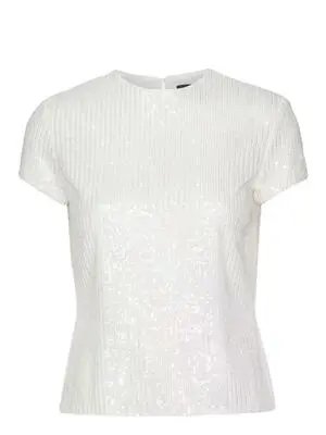 Remain Birger Christensen Sequin-embellished T-shirt - White
