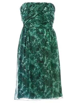 Giambattista Valli Printed Strapless Dress - Green