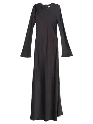 SEMICOUTURE Flared Maxi Dress - Black