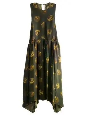 UMA WANG Avery Printed Dress - Brown