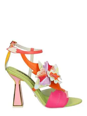 KAT MACONIE 105mm Floral Orela Sandals - Green