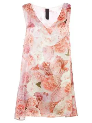 Twisty Parallel Universe Floral Print Shift Dress - Pink