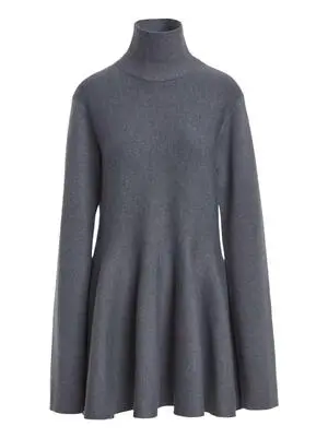 KHAITE Khaite Carice Sculpted Turtleneck Dress