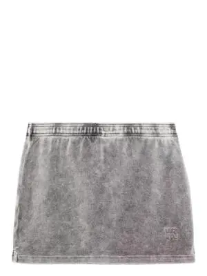Alexander Wang Embossed Logo Mini Skirt - Grey