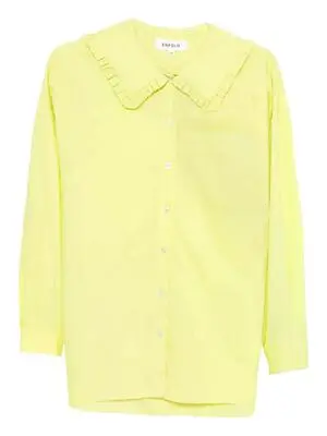 ENFOLD Ruffled-collar Shirt - Yellow
