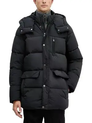TRUSSARDI Padded Hooded Coat - Black