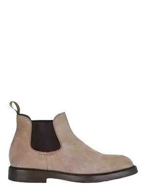DOUCAL'S Side-elastic Suede Chelsea Boots - Brown