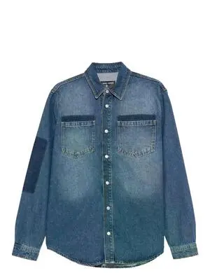 Iceberg Logo-patch Denim Shirt - Blue