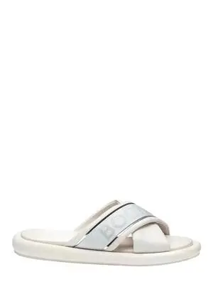 Bogner Criss-cross Logo Flat Sandals - White