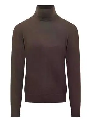 FILIPPO DE LAURENTIIS Turtleneck Knit Sweater - Brown