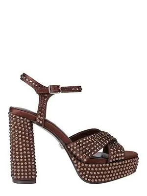 Carvela Cinzia Suede Platform Sandals - Brown
