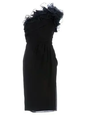 Giambattista Valli One-shoulder Ruffled Dress - Black