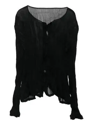 Issey Miyake Chiffon Cardigan - Black