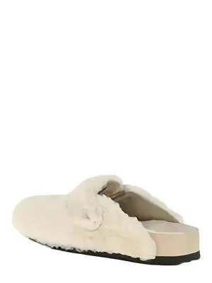 BIRKENSTOCK Shearling Mules - Neutrals