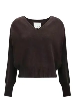 SA SU PHI Lavinia V-Neck Sweater Brown