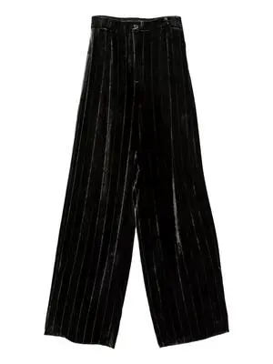 Emporio Armani Striped Trousers - Black