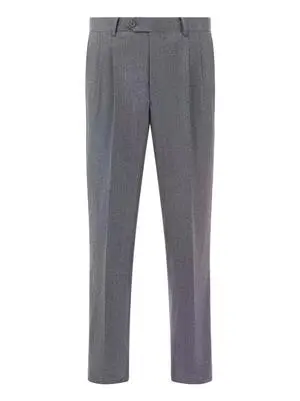 Boggi Milano Mélange-effect Trousers - Grey