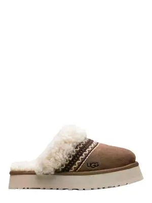 UGG Atherston Shearling Platform Slippers - Brown