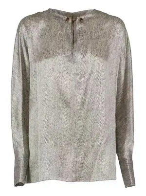ANTONELLI FIRENZE Patterned Top With Chain Detail