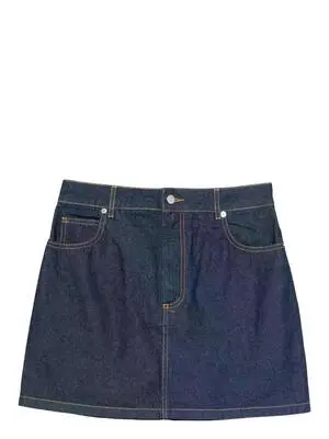 Maison Kitsuné Denim Mini Skirt - Blue