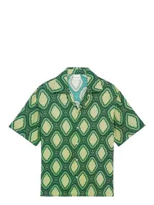 Drole De Monsieur Patterned Short-sleeve Shirt - Green