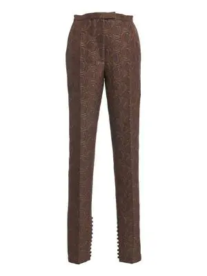 DRIES VAN NOTEN Pandoris Jacquard Flared-Leg Pants