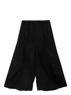 Comme Des Garçons Pinstripe Cropped Trousers - Black