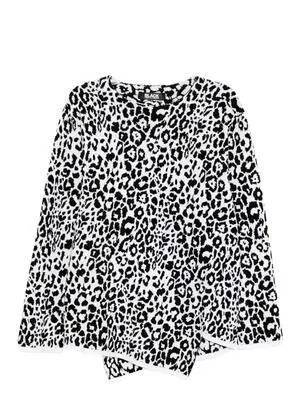 BLACK COMME DES GARÇONS Leopard-print Jumper - Black
