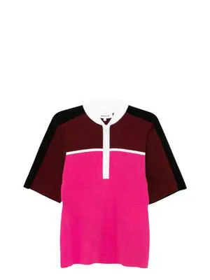 ENFOLD Contrast-colour Top - Pink