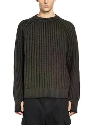 Junya Watanabe Ribbed-knit Sweater - Green