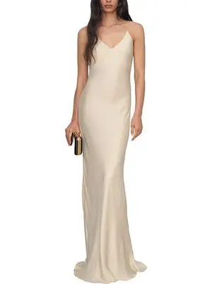 REISS Maggie Occasion Slip Dress - Champagne