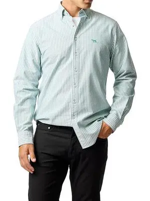 Rodd & Gunn Long Sleeve Oxford Stripe 4 Of Shirt - Lawn