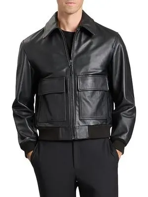 Ted Baker London Leather Jacket - Black