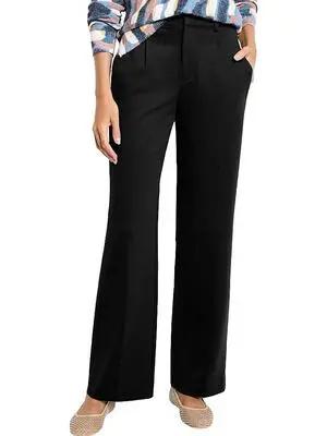 NIC+ZOE Drapey Ponte Trousers Black Onyx