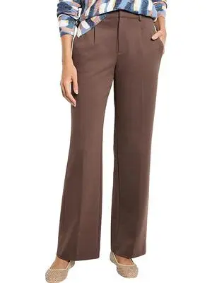 NIC+ZOE Drapey Ponte Trousers Cocoa