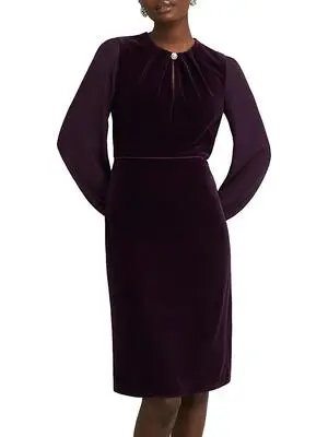 HOBBS LONDON Willow Shift Dress - Mulberry Plum