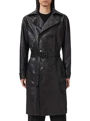 ALLSAINTS Kellett Leather Trench - Black